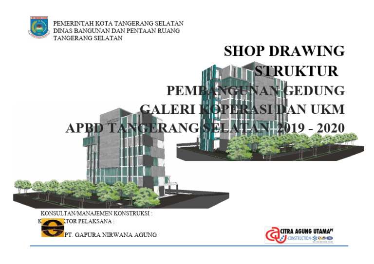 Cover Shop Drawing Struktur | PDF