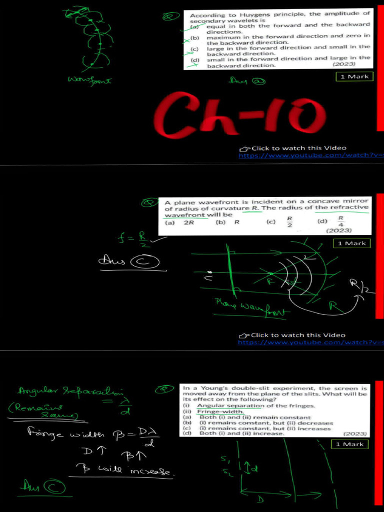 CH 10 | PDF | Diffraction | Wavelength