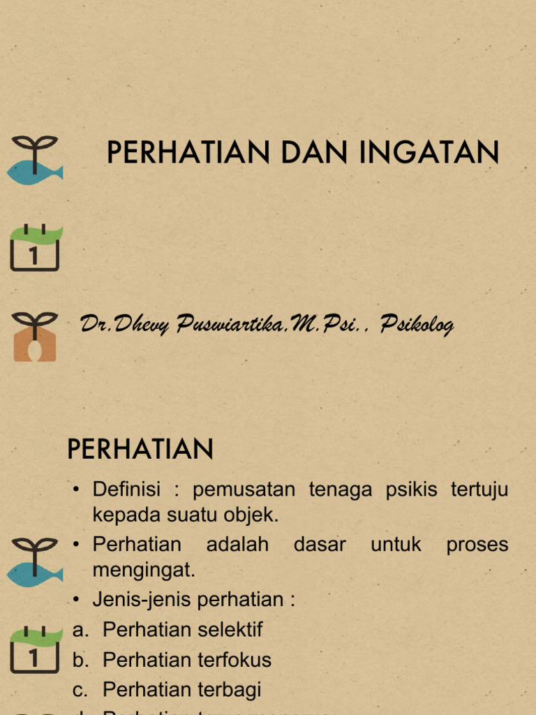 Arti dan Proses Perhatian dalam Ingatan | PDF