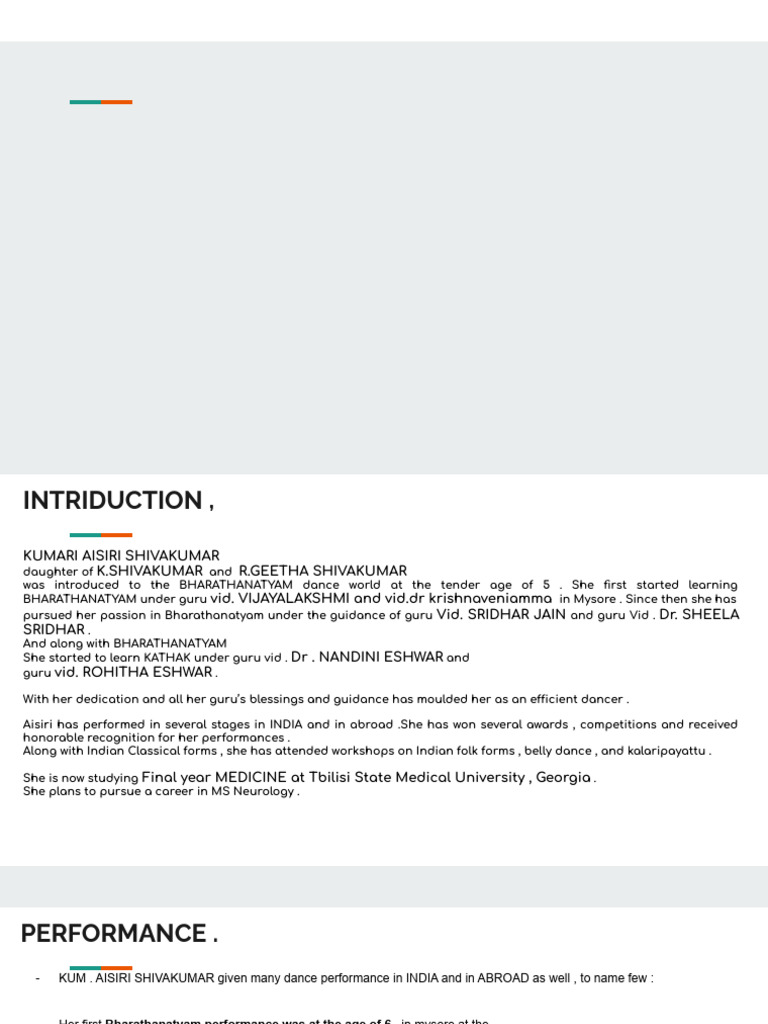Resume of Aisiri | Download Free PDF | Performing Arts | Dances