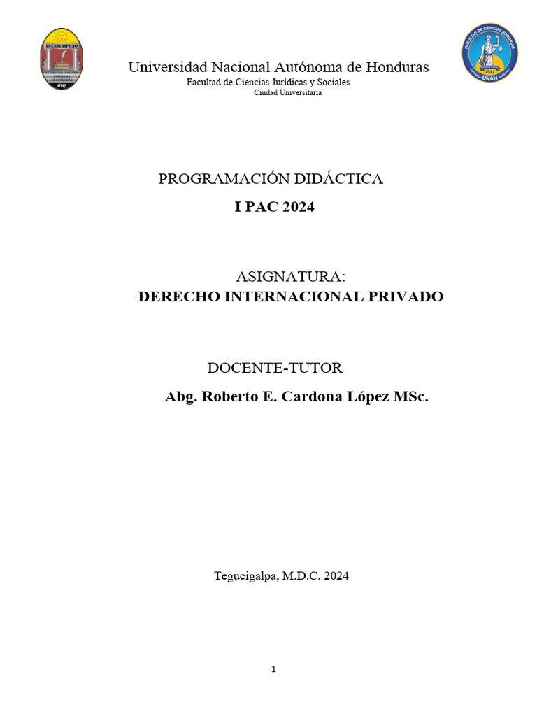 Programación Didáctica DIPrivado I PAC 2024 | PDF | Justicia | Crimen y violencia