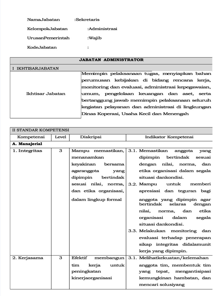 PDF SKJ Sekretaris Compress | PDF