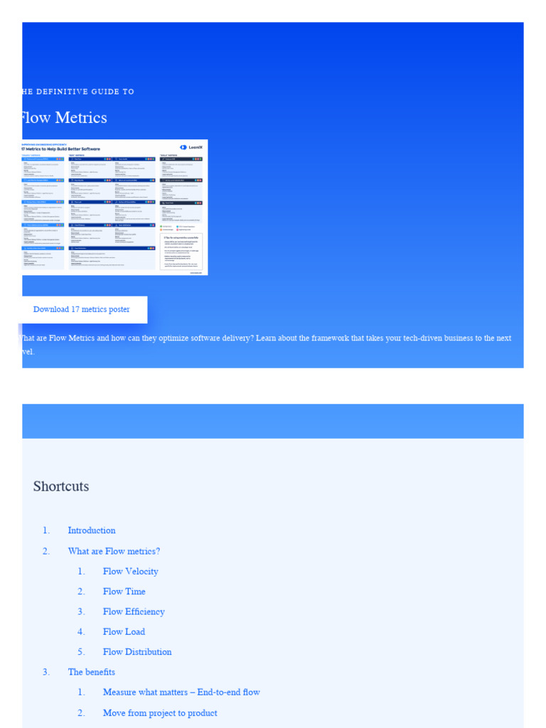 Flow Metrics Measure Software Value Streams Leanix Pdf Performance Indicator Agile