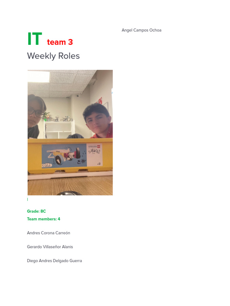 It Weekly Roles March-April 2023-8c-3. | PDF