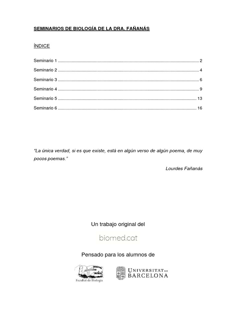 Seminario Biología | PDF