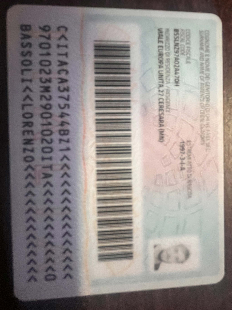 Carta D'identità Fronte Retro | PDF