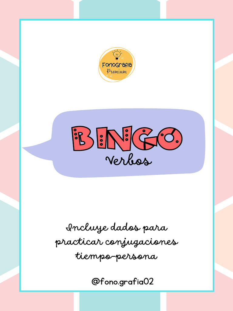 Bingo de Verbos para Practicar Conjugaciones | PDF