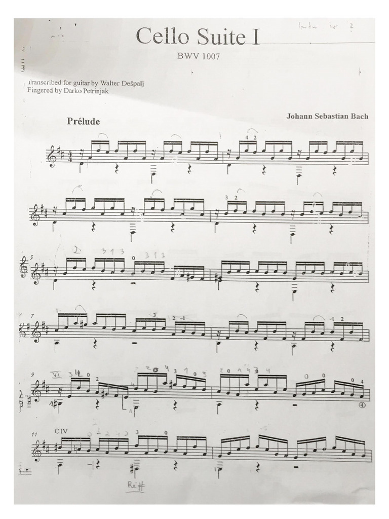 Prelúdio Suite n1 - Bach | PDF