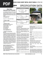 McElroy Metal Panel Specifications Guide | PDF | Building Engineering