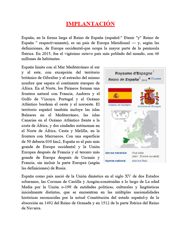 Expose Du Royaume D'espagne | PDF