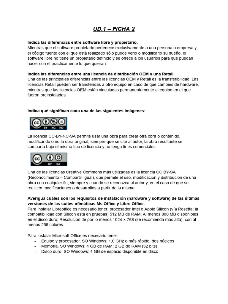 Ud.1 - Ficha 2 | PDF