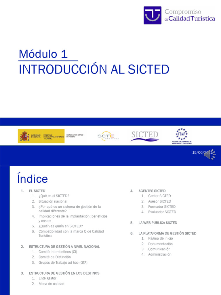 Modulo 1 Introduccion Al SICTED COMPLETO | PDF
