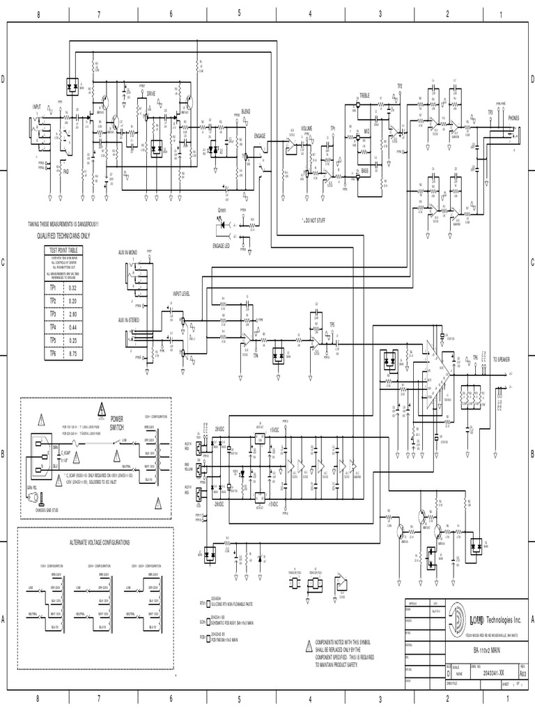 Ampeg Ba 110v2 Schematic | PDF