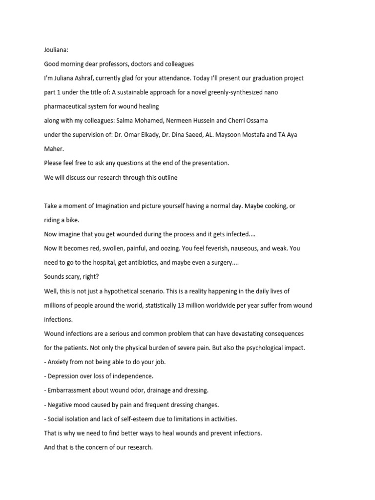 Script | Download Free PDF | Wound | Infection