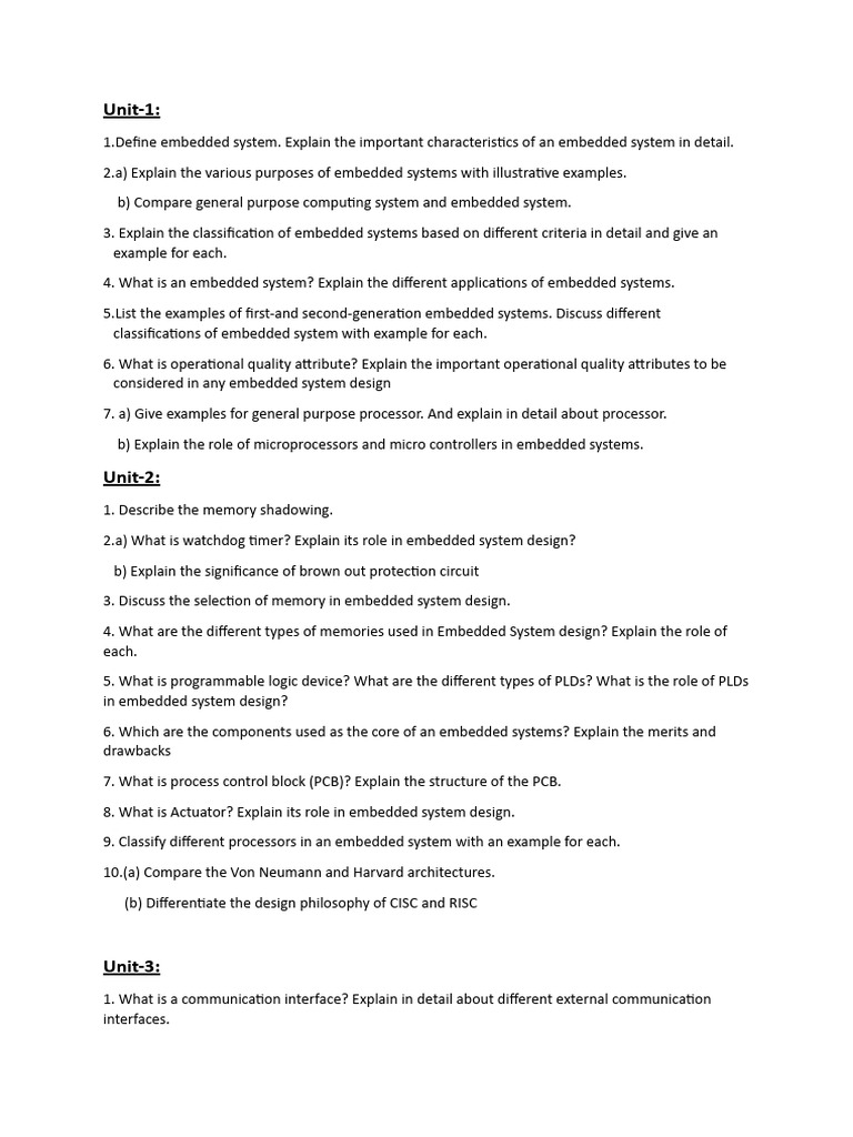 ES Important Questions | PDF