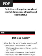 Four Dimensions of Health Explained | PDF