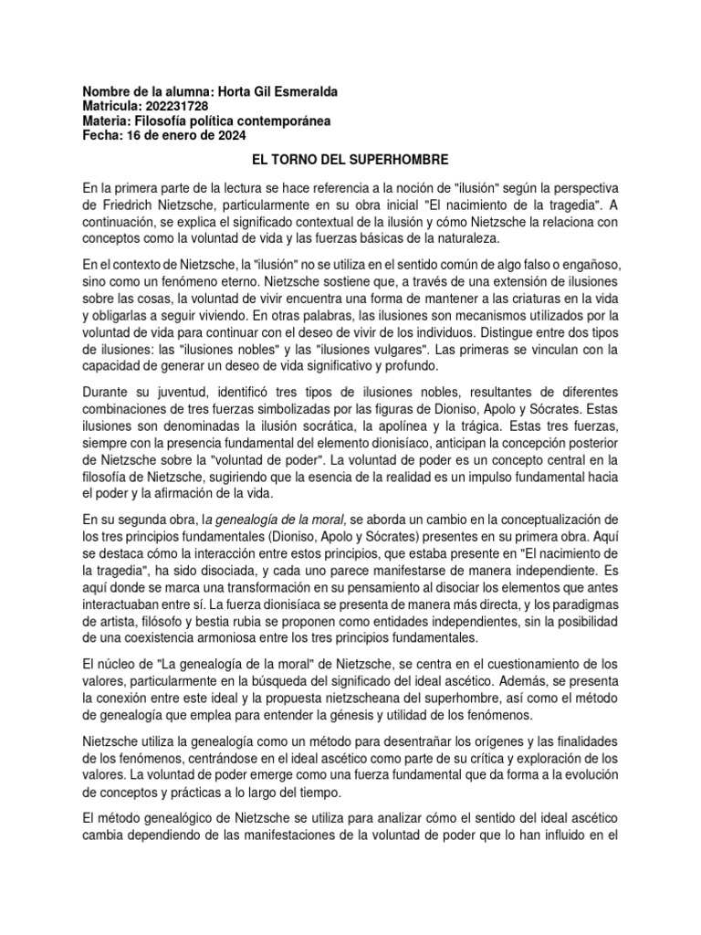 El Torno Del Superhombre | PDF