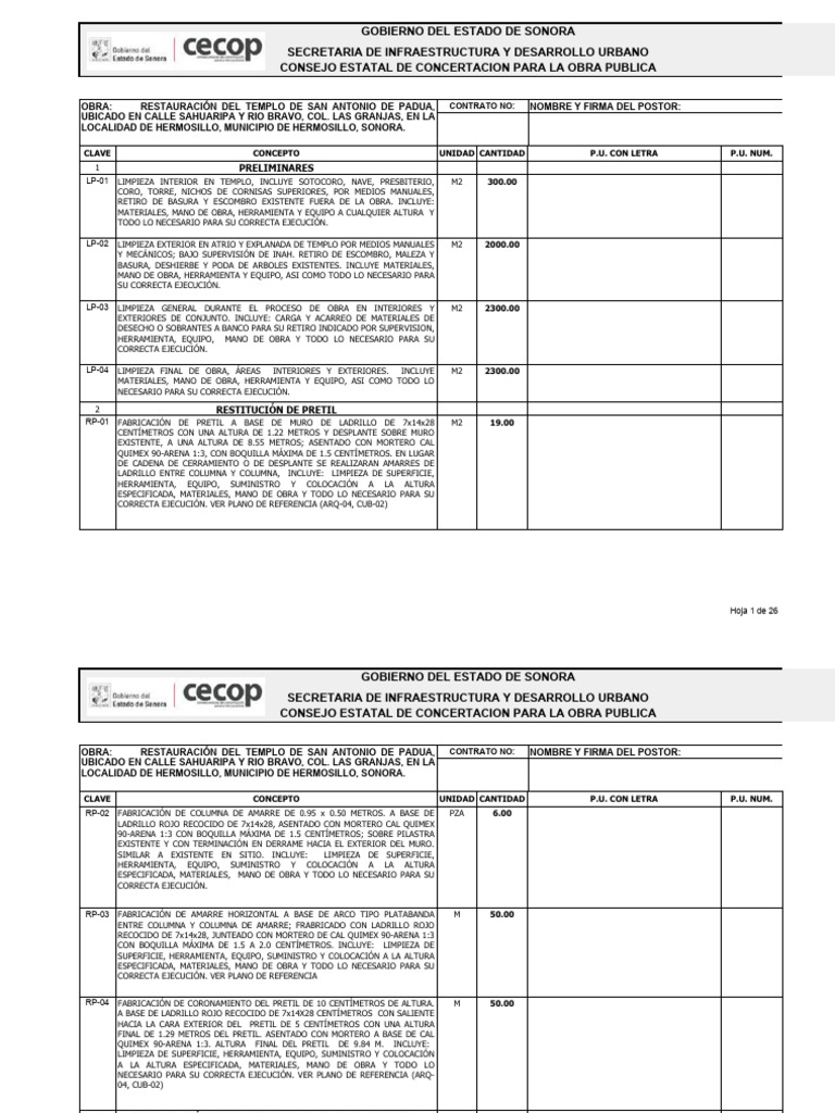 Catalogo de Obra Publica 2024 | PDF