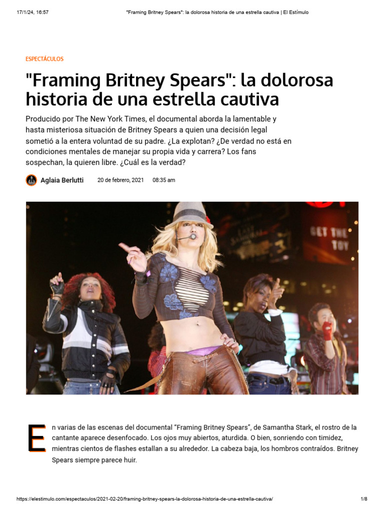 Framing Britney Spears - La Dolorosa Historia de Una Estrella Cautiva - El Estímulo | Descargar ...