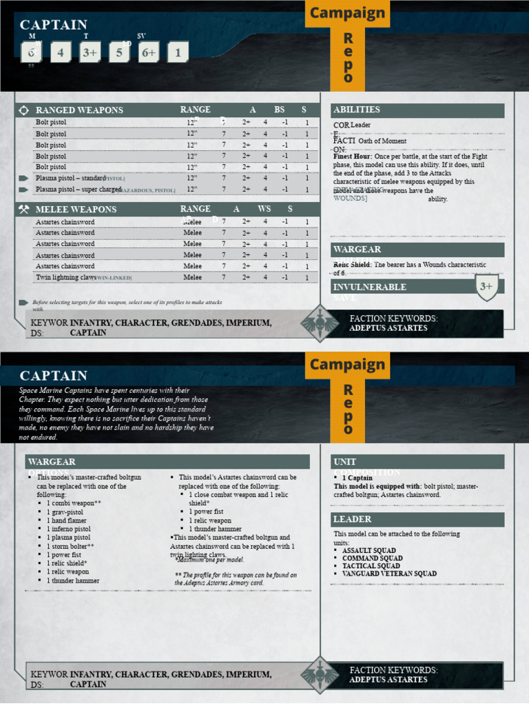 WH40k 10e Datasheet Template v2 | PDF | Military Science | Military