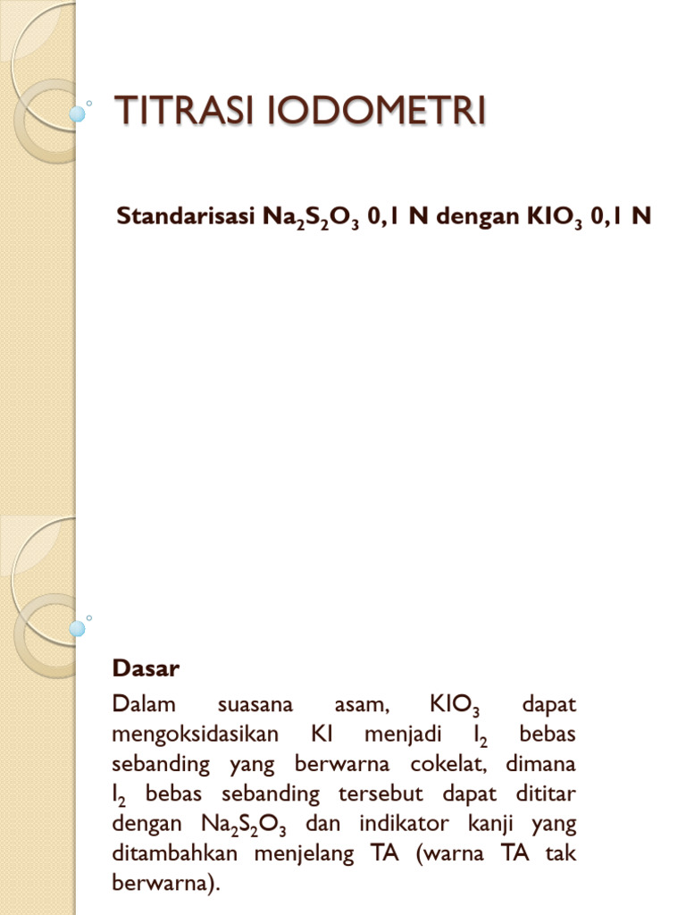 Titrasi Iodometri | PDF