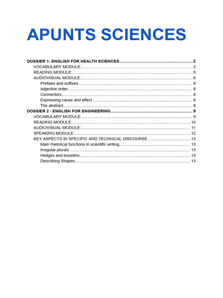 Apunts Sciences | PDF