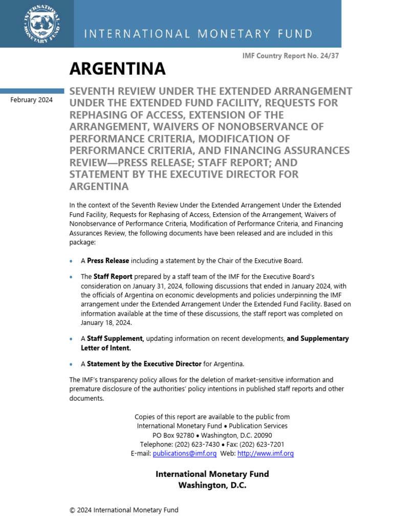 Staff Report FMI Argentina | PDF