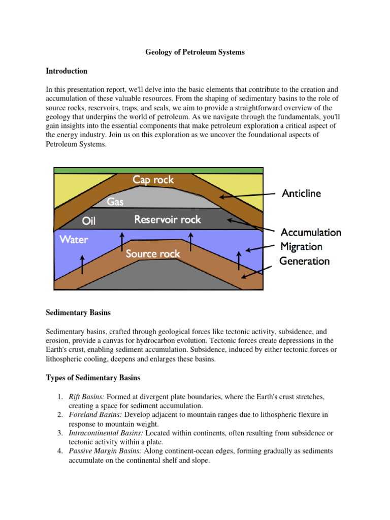 Geology of Petroleum Systems | PDF | Petroleum Reservoir | Sedimentary ...