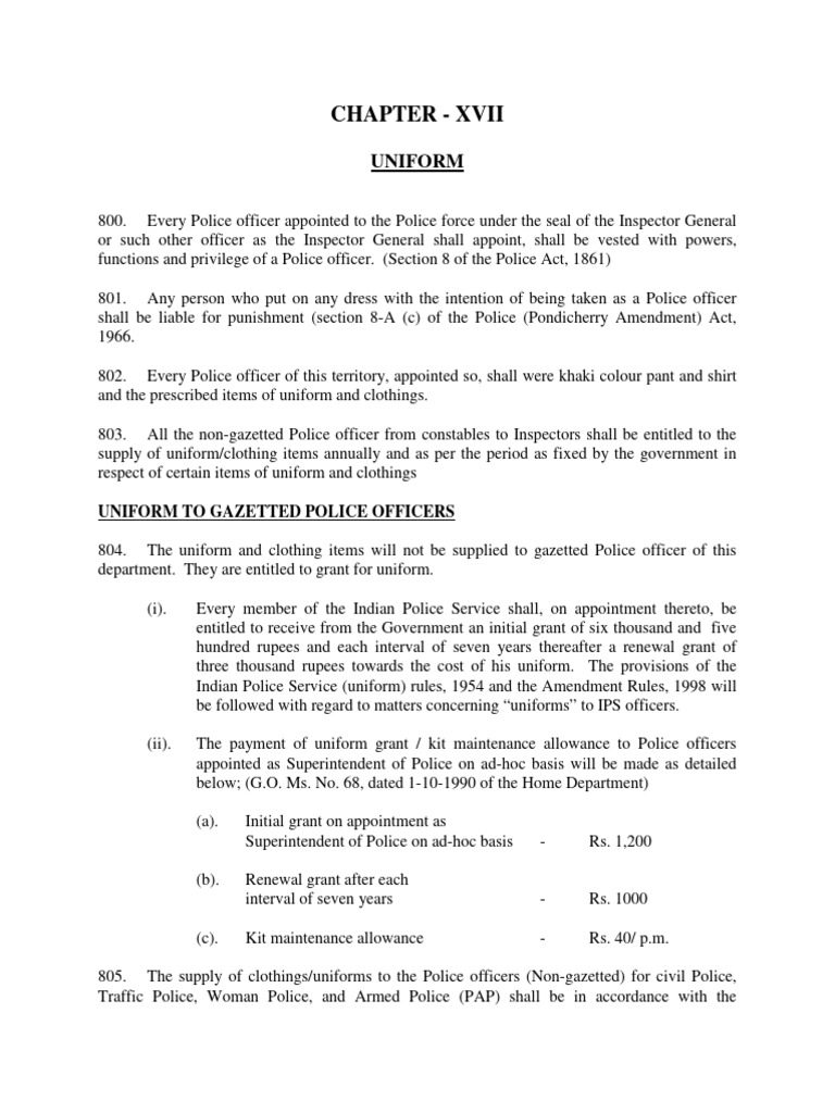 CHAPTER 17 Uniform | PDF