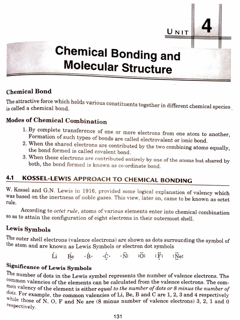 Chemical Bonding XI | PDF