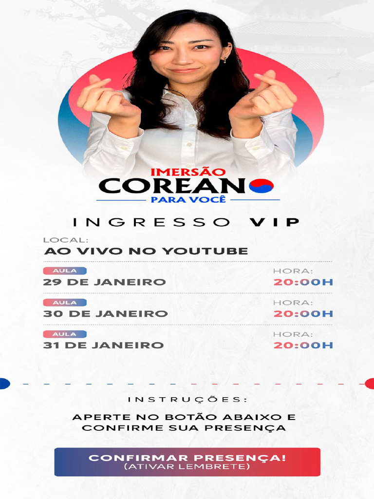 Ingresso Vip Imersao Coreano Youtube | PDF