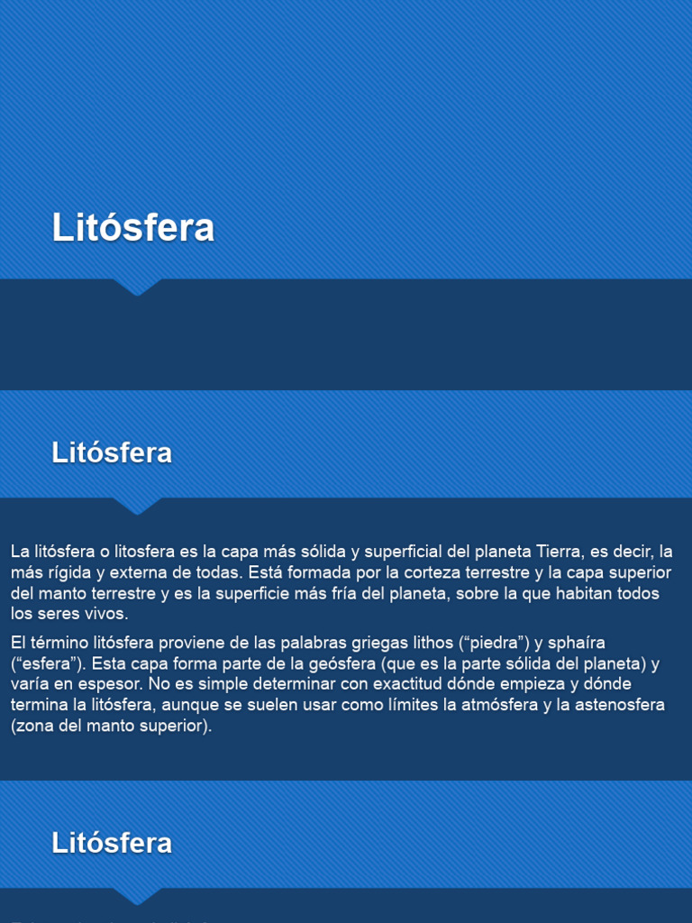 Estructura y Movimiento de la Litósfera | PDF | Ciencias sociales ...
