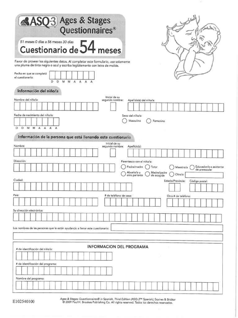 Asq-3 54 Meses | PDF