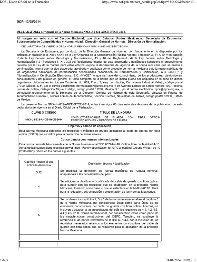 NMX I 238 1997 Nyce | PDF | México | Gobierno