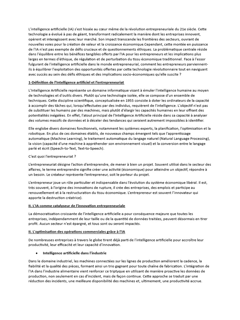 Rapport Ia | PDF | Intelligence artificielle | Intelligence (IA) et sémantique