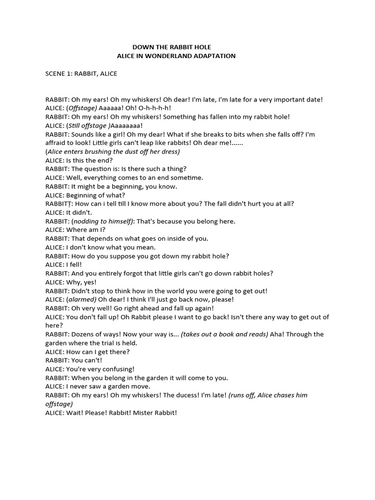 Down The Rabbit Hole | PDF