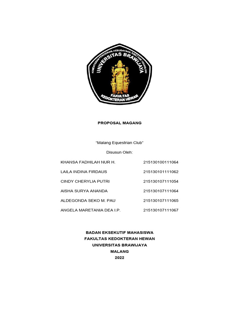 Format Proposal Magang MANDIRI2022 | PDF