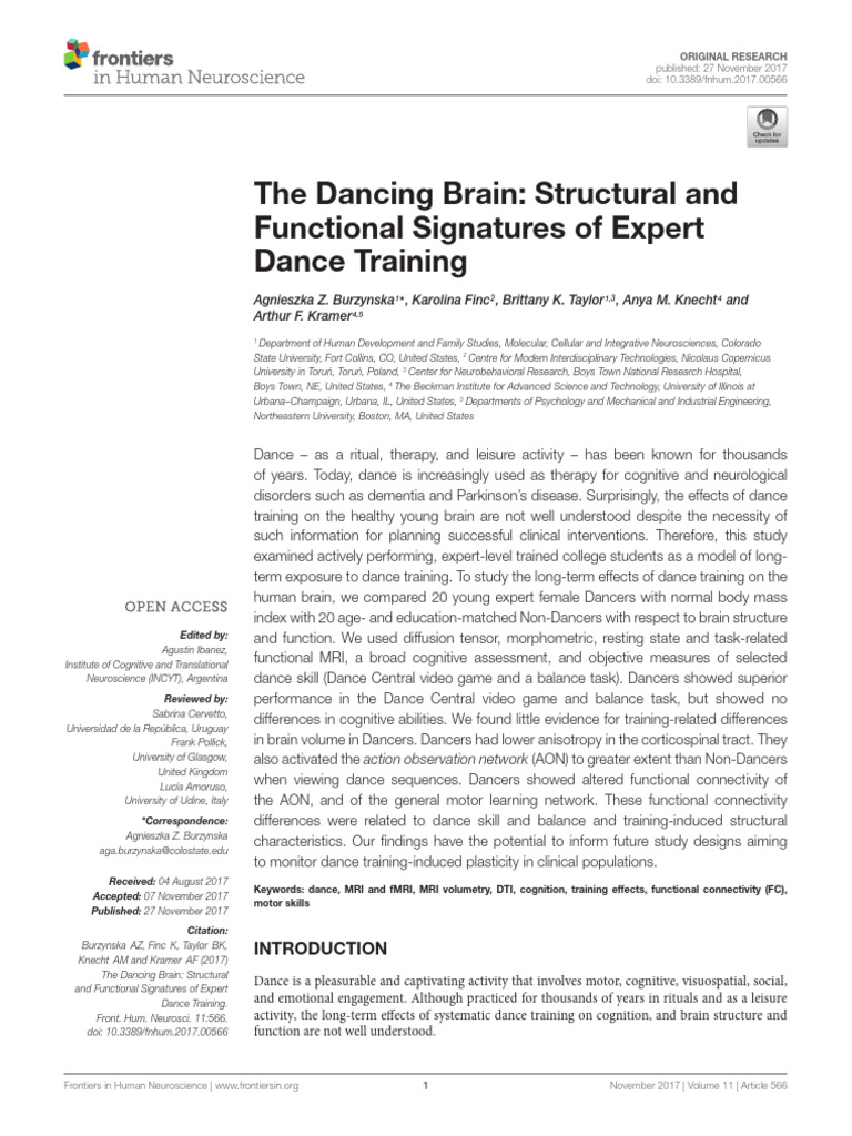 The Dancing Brain | PDF | Science & Mathematics