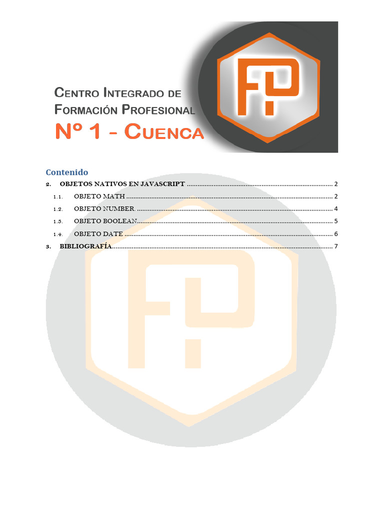 Guía de Objetos Nativos en JavaScript | PDF | Lenguaje de programación | Matemática Elemental