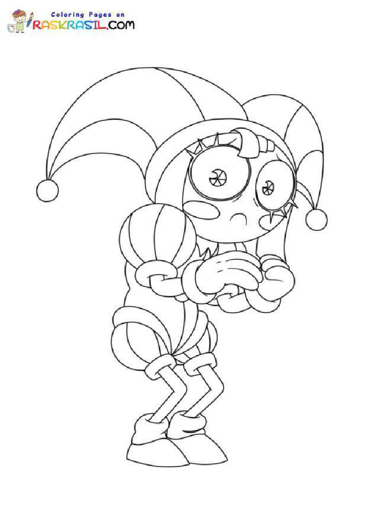 Pomni Coloring Pages 5 640x900 | PDF