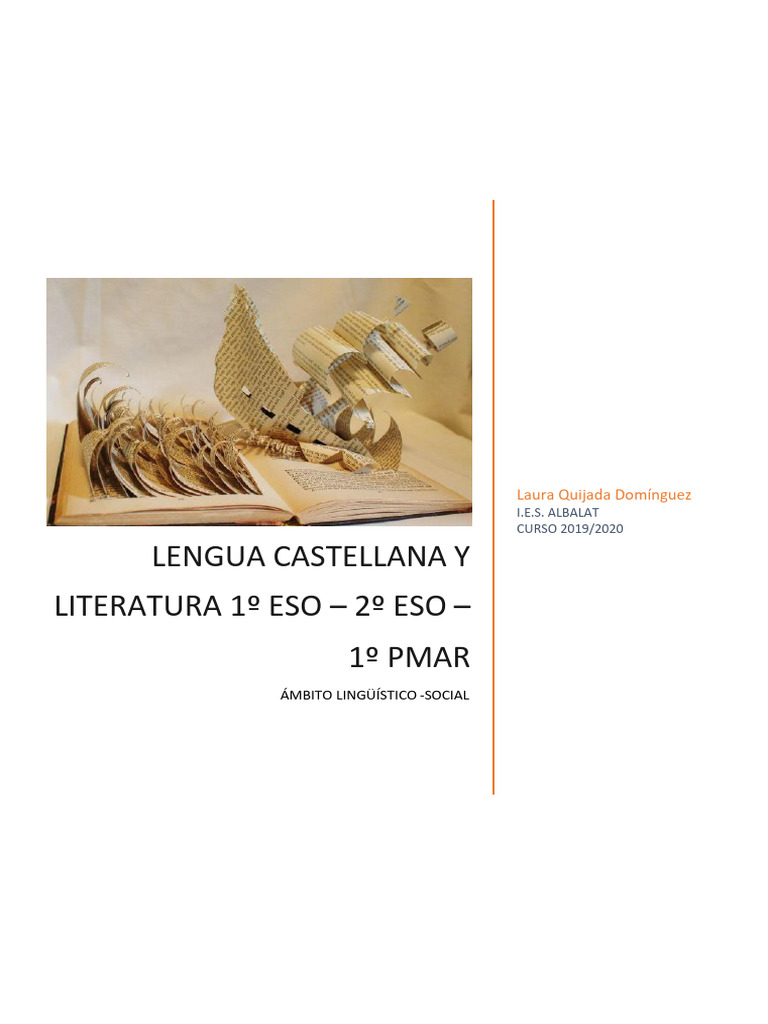 Lcl 1 Eso 2 Eso Y 1 Pmar Pdf Verbo Adjetivo