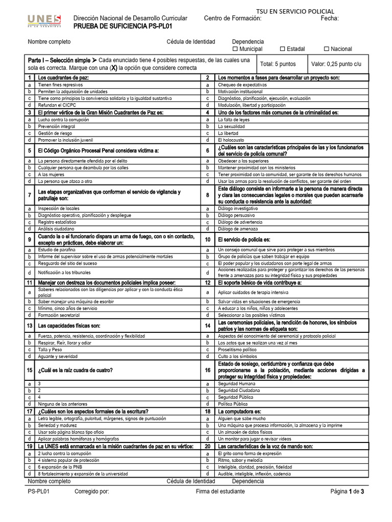 Tsu en Servicio Policial | PDF