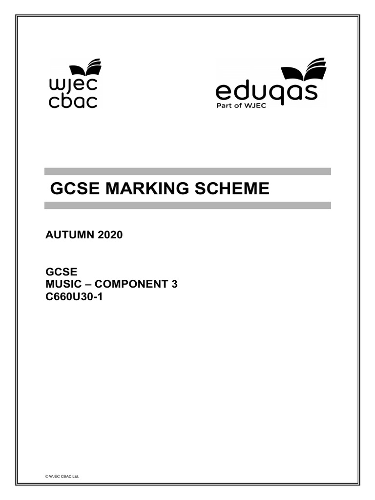 2020 GCSE Paper Mark Scheme | PDF