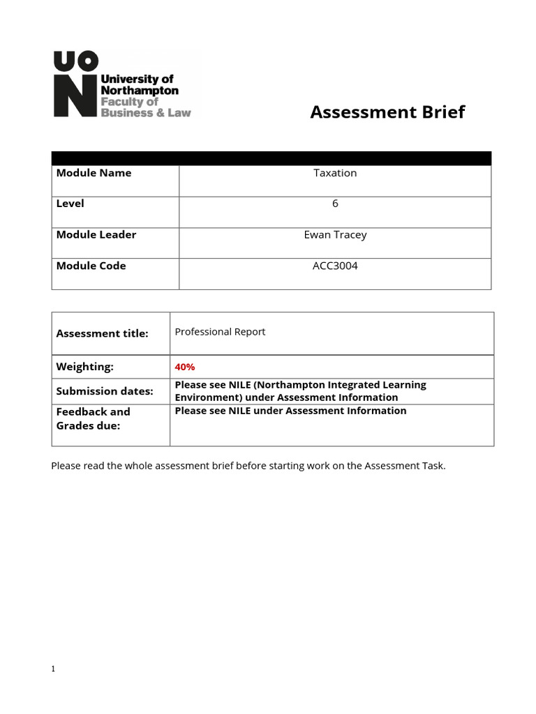 FBL Assignment Brief Final ACC3004 2022 23 New Brief Style1 | PDF