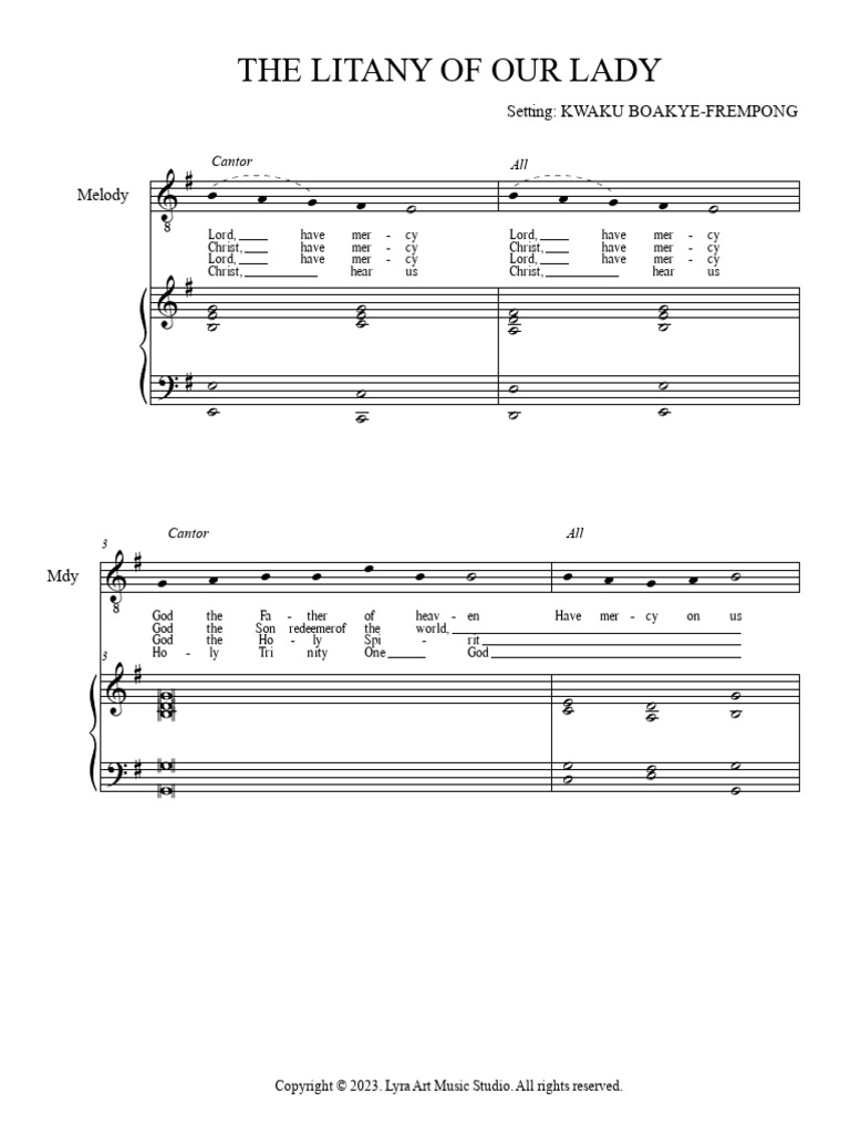 Litany of Our Lady | PDF