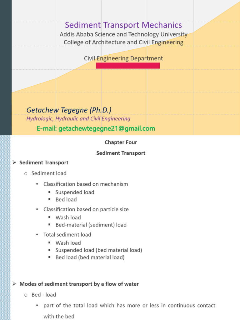 Sediment Transport Mechanics Lecture Note For Final Exam | PDF ...