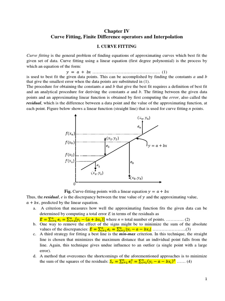Curve Fitting - Lecturers - 2 | Download Free PDF | Errors And Residuals | Least Squares