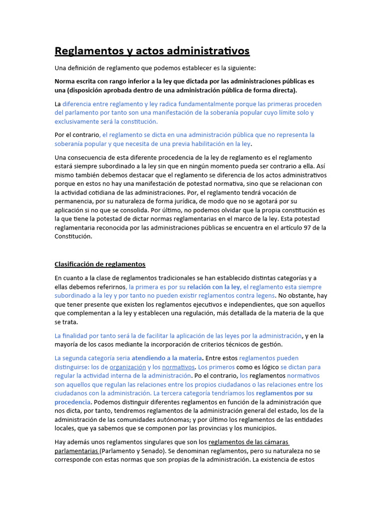 Reglamentos y Actos Administrativos | PDF | Regulación | Esfera pública