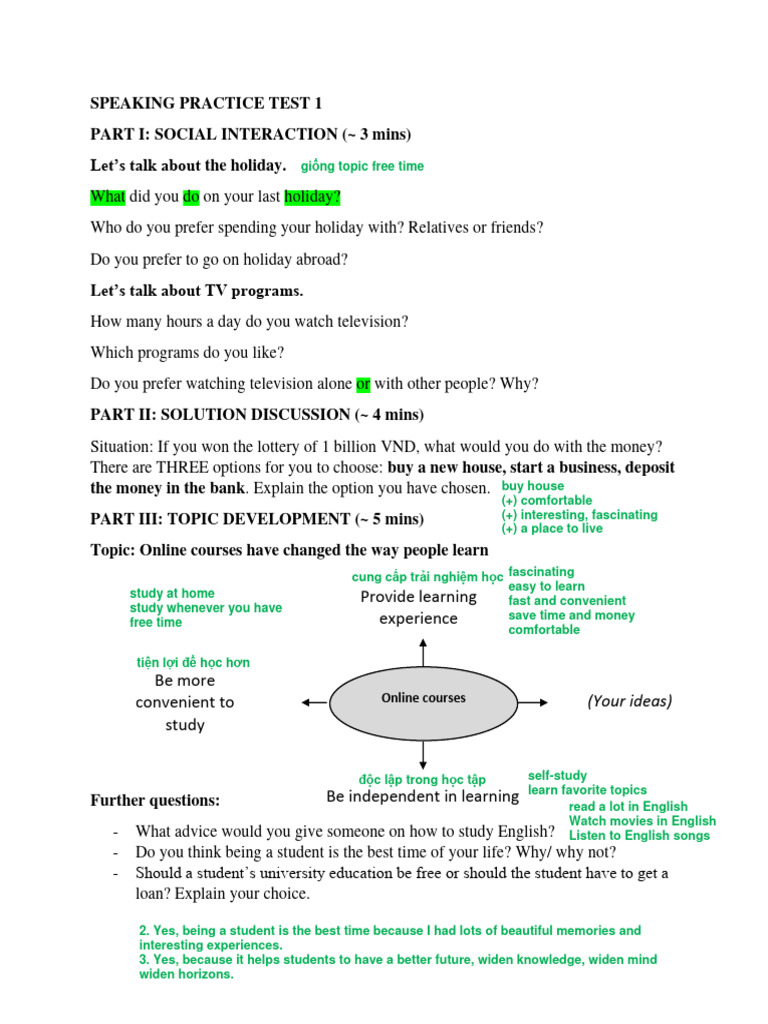 BỘ 30 ĐỀ SPEAKING VSTEP | Download Free PDF | Schools | Teachers