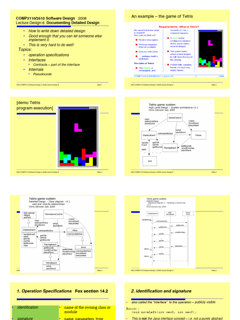An Example! The Game of Tetris. (Demo Tetris Program Execution) | PDF | Class (Computer ...